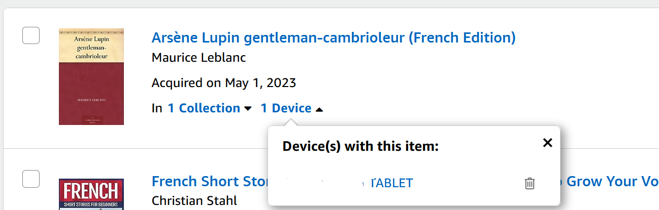 Previously downloaded books